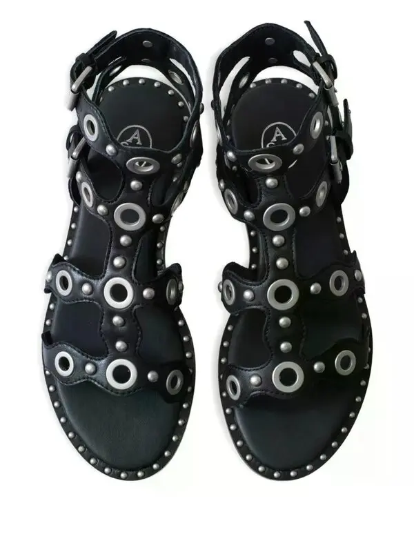 Ash Double-buckle Flat Sandals