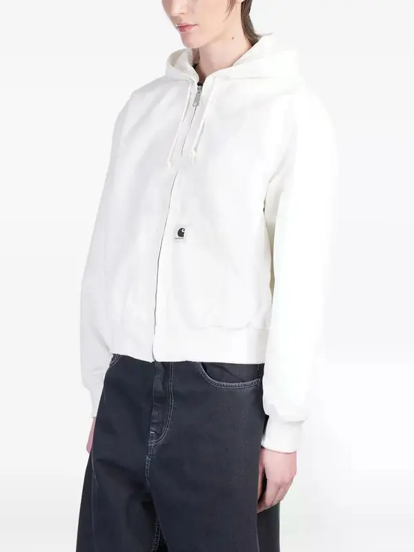 Carhartt Work In Progress Active Zip Up Hoodie - White