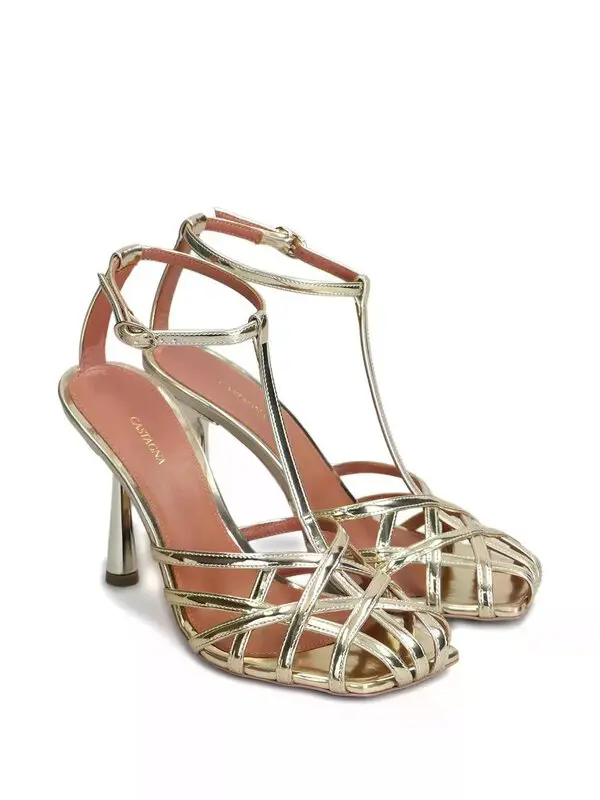 CASTAGNA 100mm Lidia Sandals - Gold