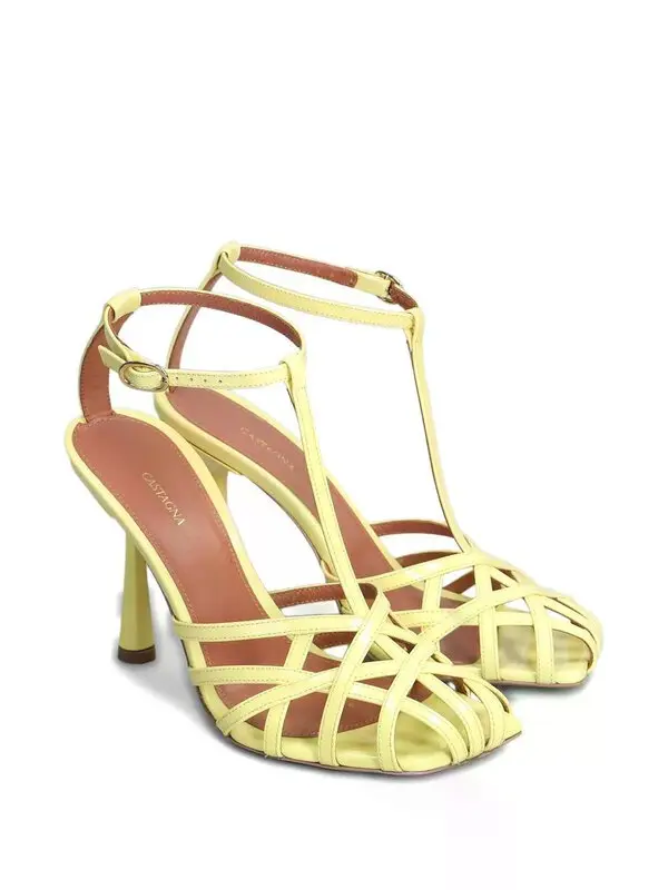 CASTAGNA 100mm Lidia Sandals - Yellow