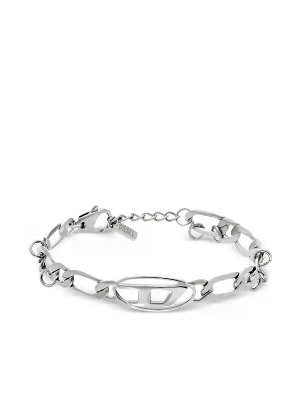 DIESEL® Oval D-plaque Bracelet - Silver