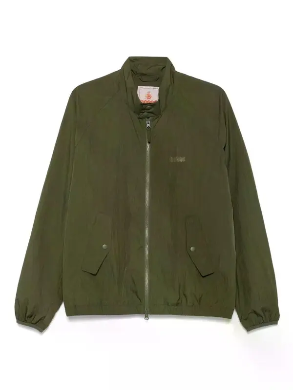 BARACUTA Logo-print Jacket - Green