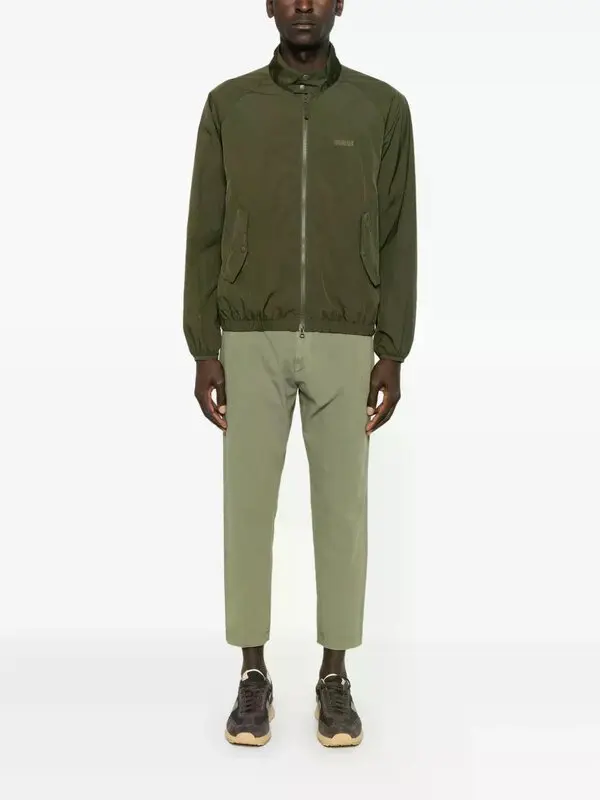BARACUTA Logo-print Jacket - Green