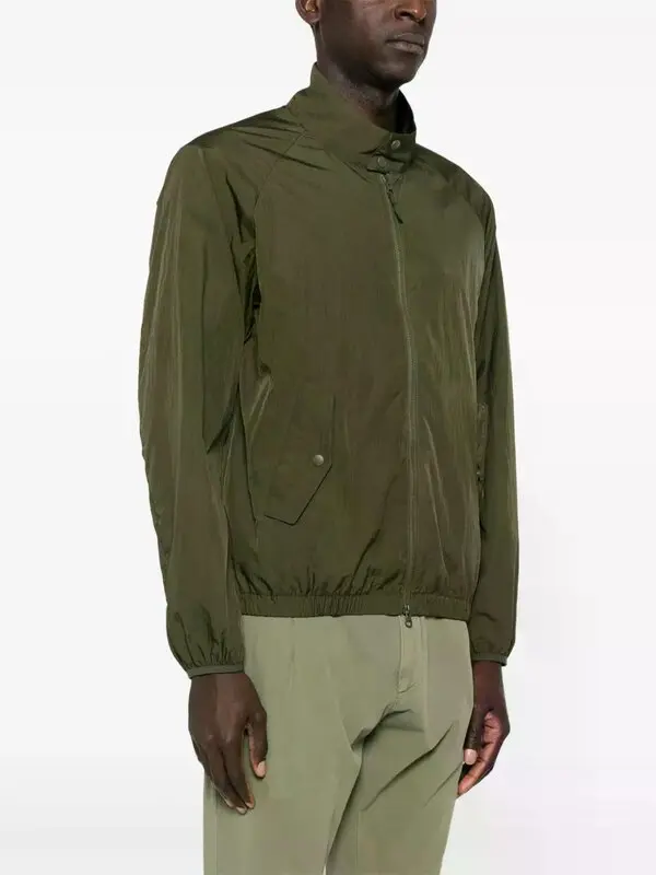 BARACUTA Logo-print Jacket - Green