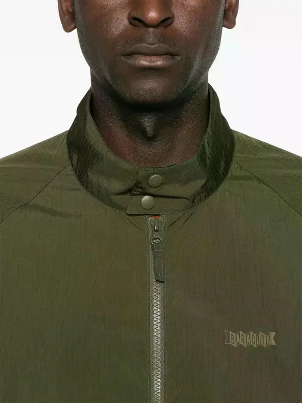BARACUTA Logo-print Jacket - Green