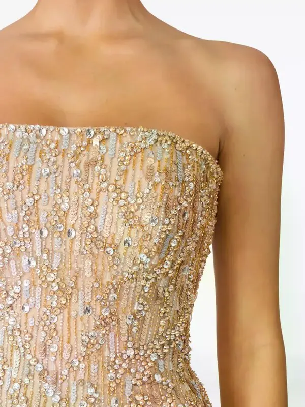Jenny Packham Minuit Mini Dress - Neutrals