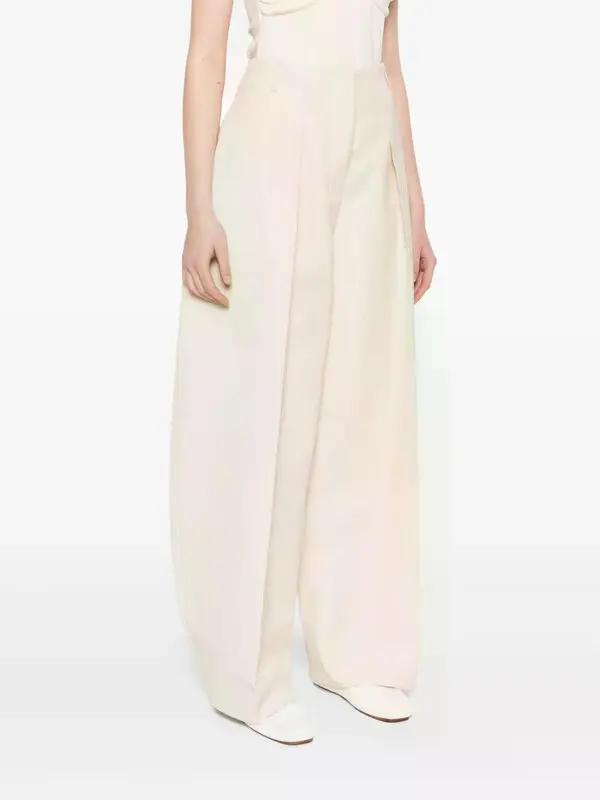 Jacquemus Le Pantalon Ovalo Trousers - Neutrals