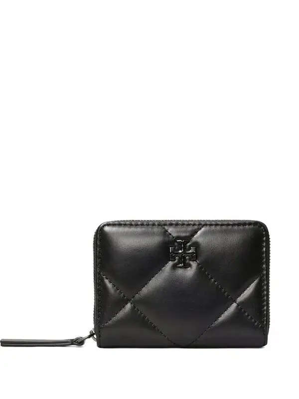Tory Burch Kira Quilted Leather Zip-around Wallet - Black
