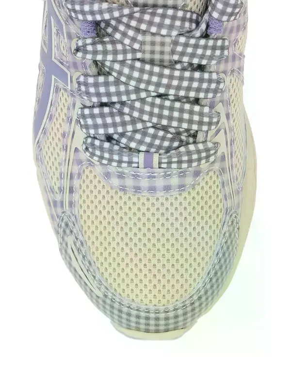 Asics Gel-venture Gingham-check Sneakers - Neutrals