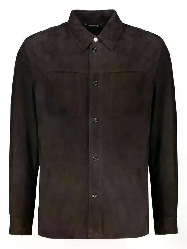 MOORER Bobbio Leather Shirt Jacket