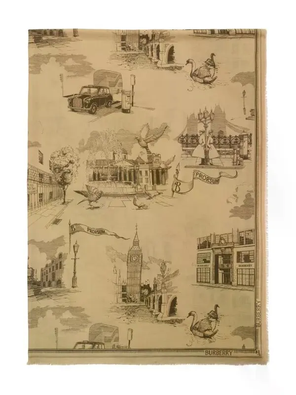 Burberry London Landmarks Scarf - Neutrals