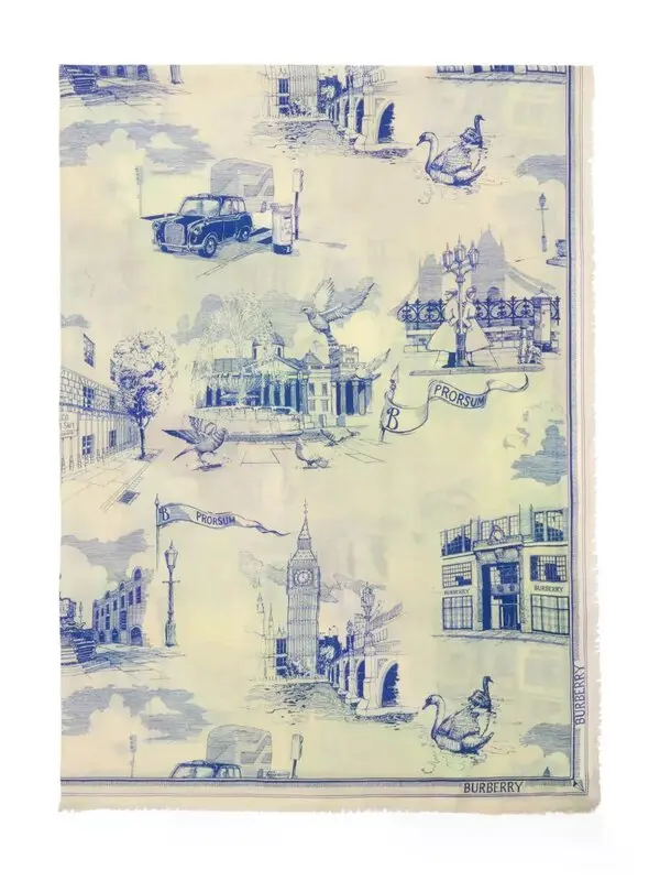 Burberry London Landmarks Scarf - White