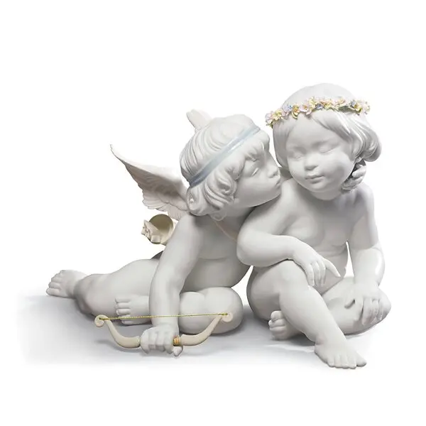 LLADRO Eros And Psyche Sculpture - Multi