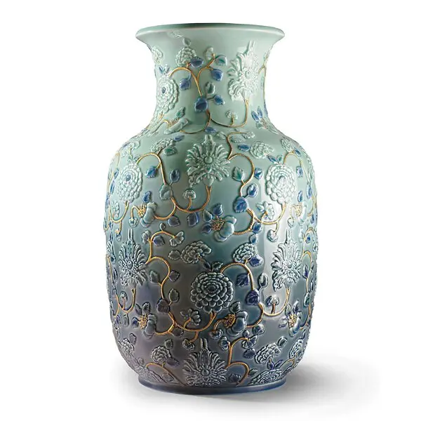 LLADRO Peonies Vase - Multi