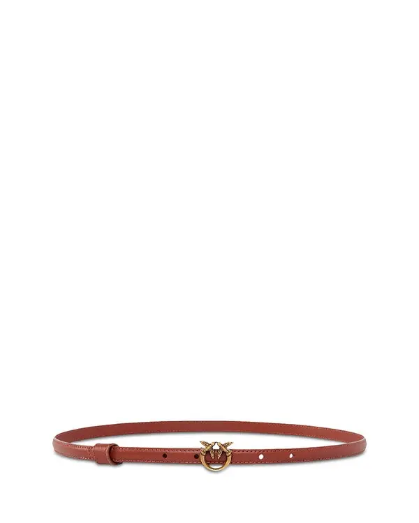 Pinko Love Berry H1 Leather Belt - Arab-antique Gold