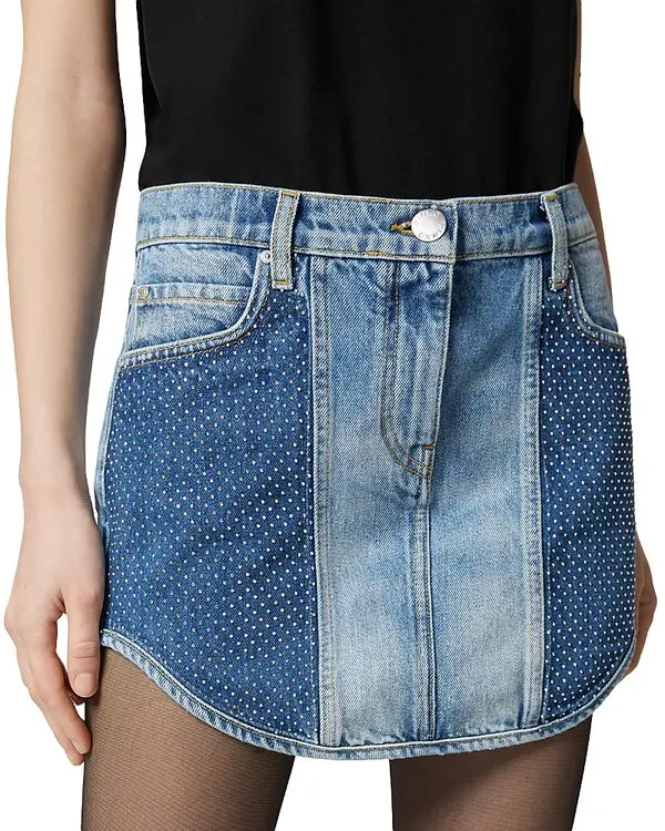 Pinko Nigeria Denim Skirt - Mid Wash