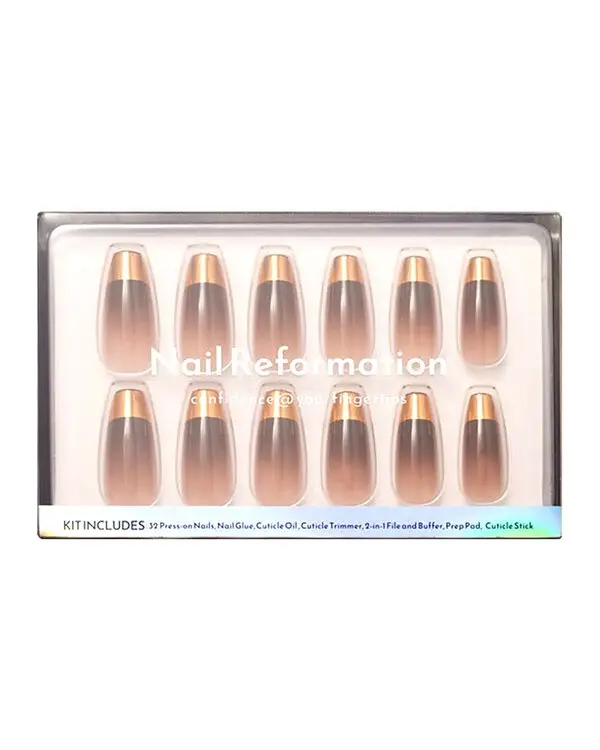 NAIL REFORMATION Press On Nails - Maple Metallic