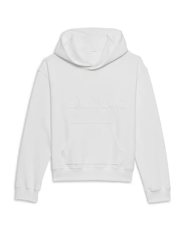 Helmut Lang Embossed Studio Hoodie - White