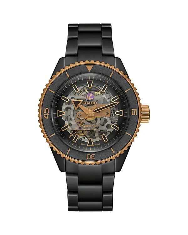 RADO Captain Cook Skeleton Watch, 43mm - Black/black