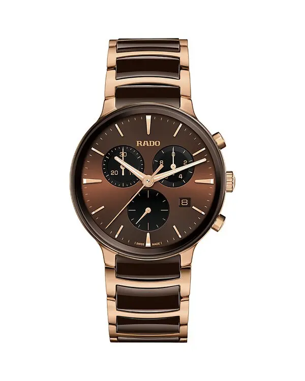 RADO Centrix Chronograph 41mm - Brown/two Tone