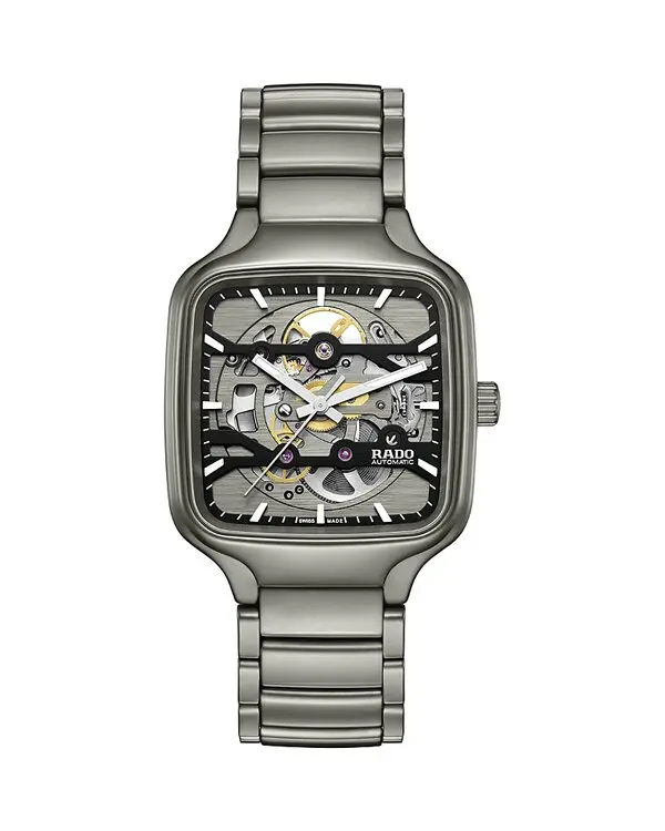 RADO True Square Automatic Watch, 38mm - Gray/gray
