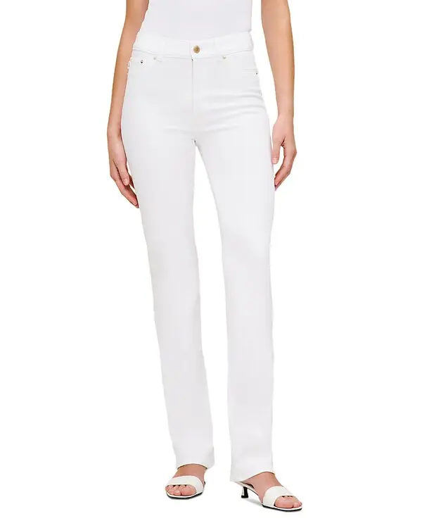 DL1961 Halle Straight High-rise Instasculpt Jeans - White