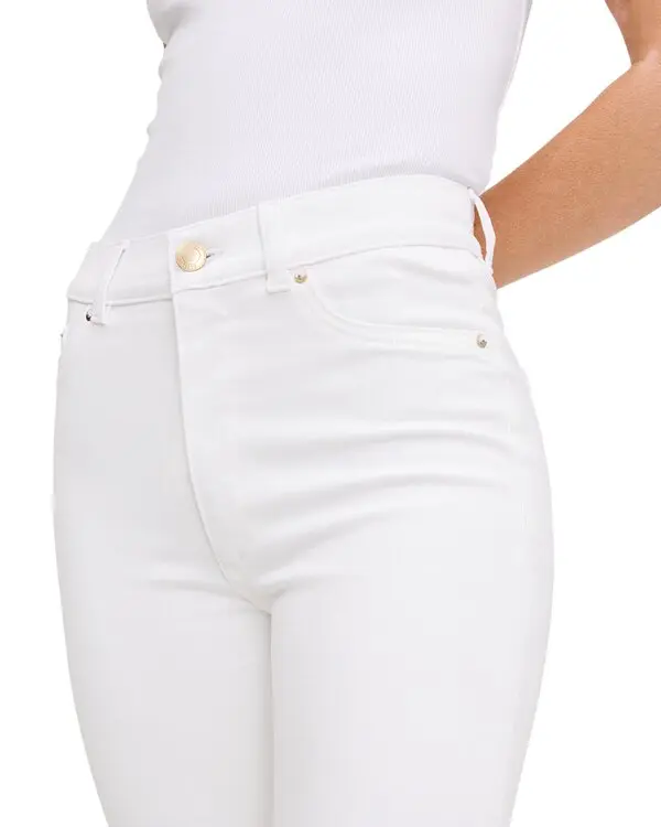 DL1961 Halle Straight High-rise Instasculpt Jeans - White