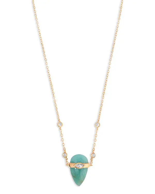 Ettika Solstice & Cubic Zirconia Pendant Necklace - Turquoise
