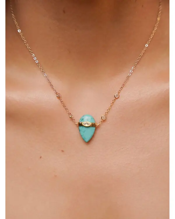 Ettika Solstice & Cubic Zirconia Pendant Necklace