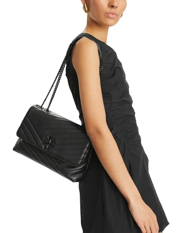 Tory Burch Kira Chevron Powder Coated Convertible Shoulder Bag