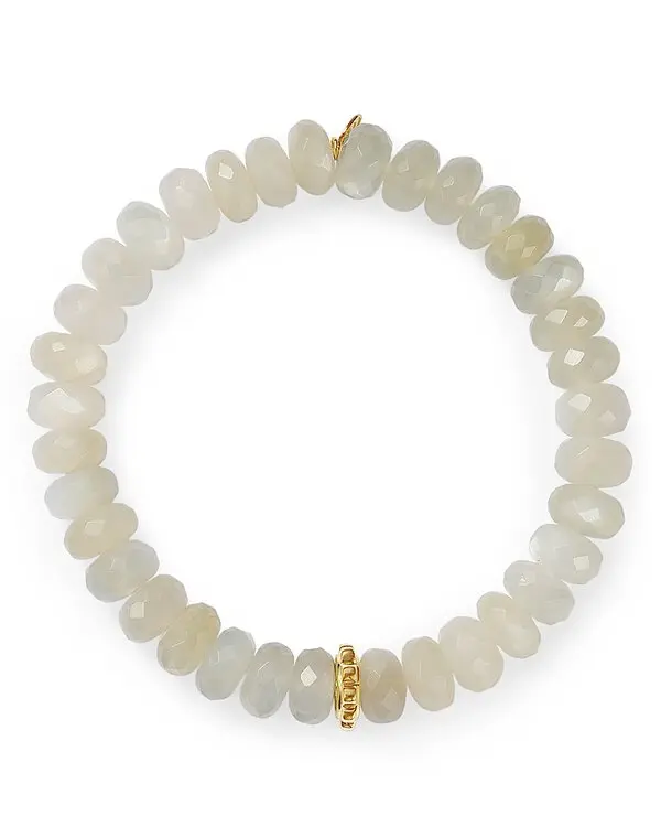 SYDNEY EVAN 14k Yellow Gold Champagne Chalcedony Bracelet - White/gold