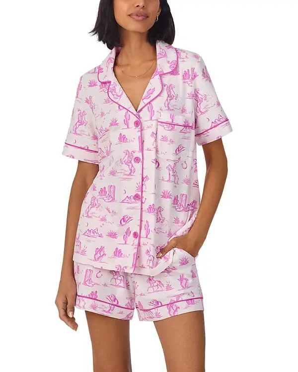 BEDHEAD PAJAMAS Short Sleeve Classic Pajama Set - Cowgirl Toile