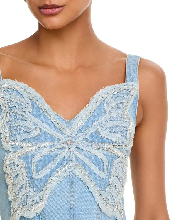 PatBO Camila Coelho Denim Top