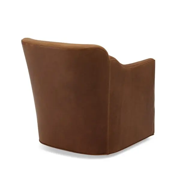 MASSOUD Luella Leather Swivel Chair