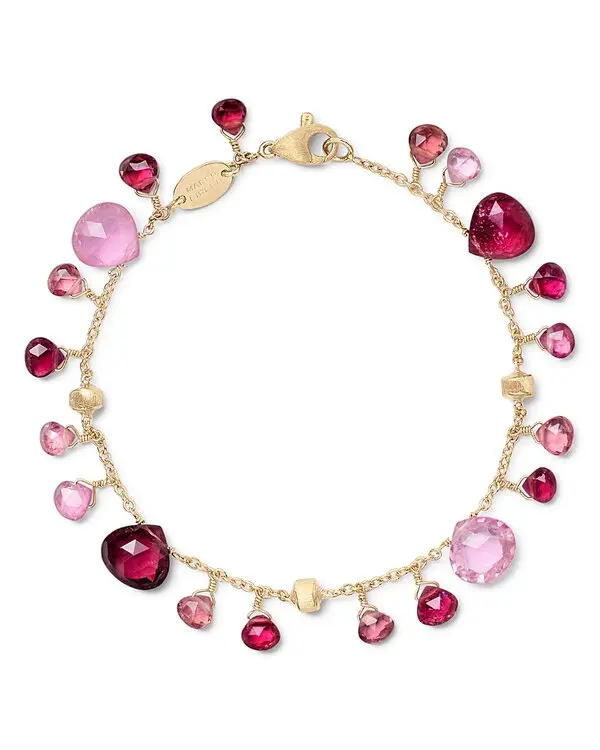 Marco Bicego 18k Yellow Gold Paradise Pink Tourmaline Bracelet - Pink/gold