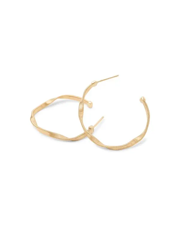Marco Bicego 18k Yellow Marrakech Twisted Hoop Earrings
