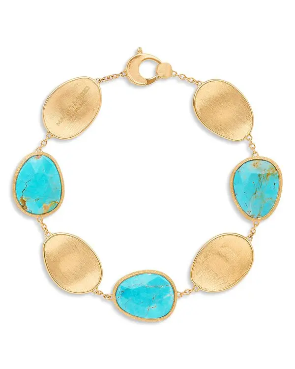 Marco Bicego 18k Yellow Gold Lunaria Turquoise Bracelet - Gold/turquoise