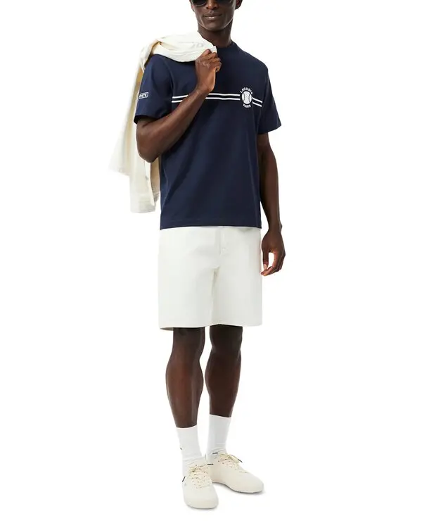 Lacoste Embroidered Jersey Tee - Navy Blue