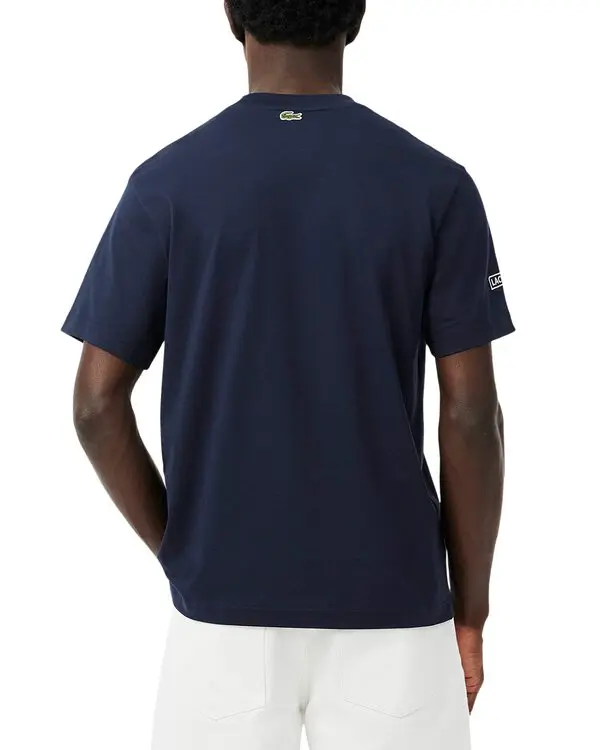 Lacoste Embroidered Jersey Tee - Navy Blue