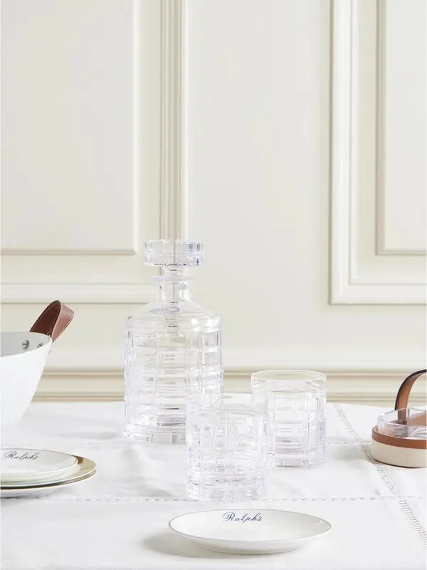 Ralph Lauren Hudson Crystal Decanter And Glasses Set