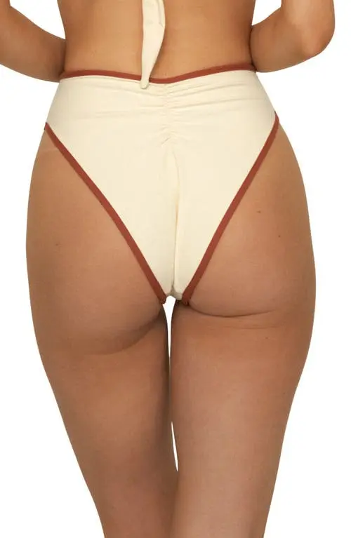 MONTCE Paula Contrast Binding High-waist Bikini Bottom