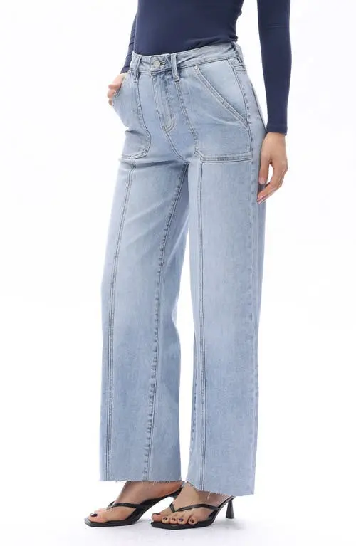 BAYEAS Jess Seamed High-waist Straight Leg Jeans - Light Blue