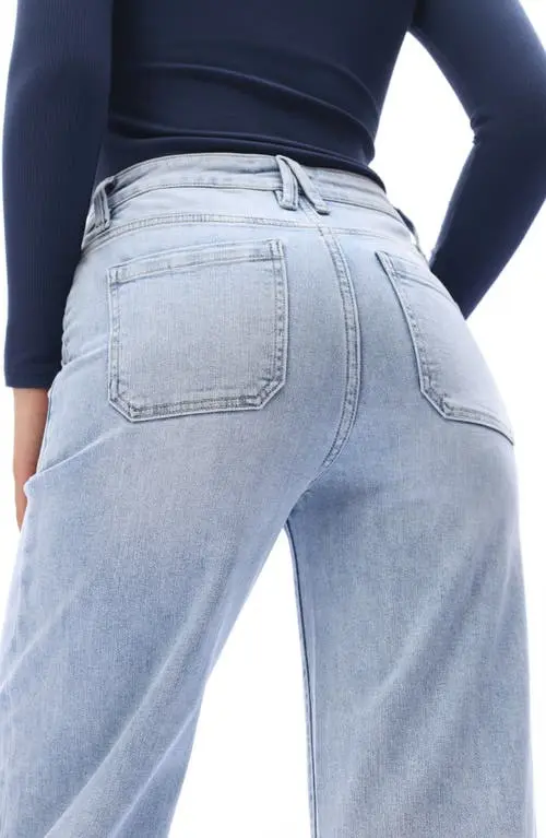 BAYEAS Jess Seamed High-waist Straight Leg Jeans - Light Blue