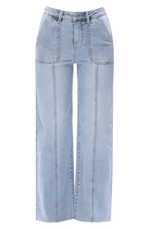 BAYEAS Jess Seamed High-waist Straight Leg Jeans - Light Blue