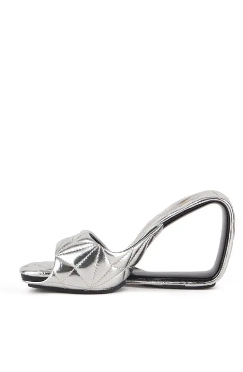 United Nude Mobius Hi Puffy Sandals - Silver Puffy