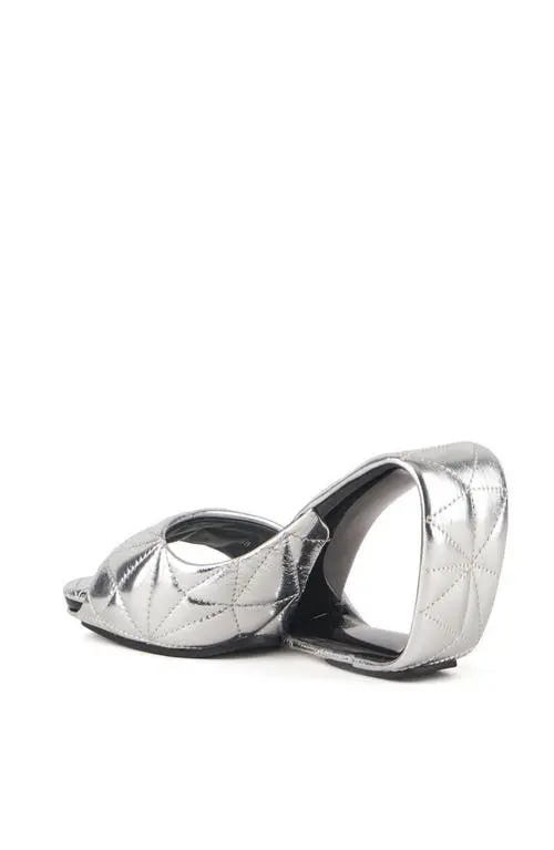 United Nude Mobius Hi Puffy Sandals - Silver Puffy