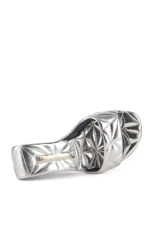United Nude Mobius Hi Puffy Sandals - Silver Puffy