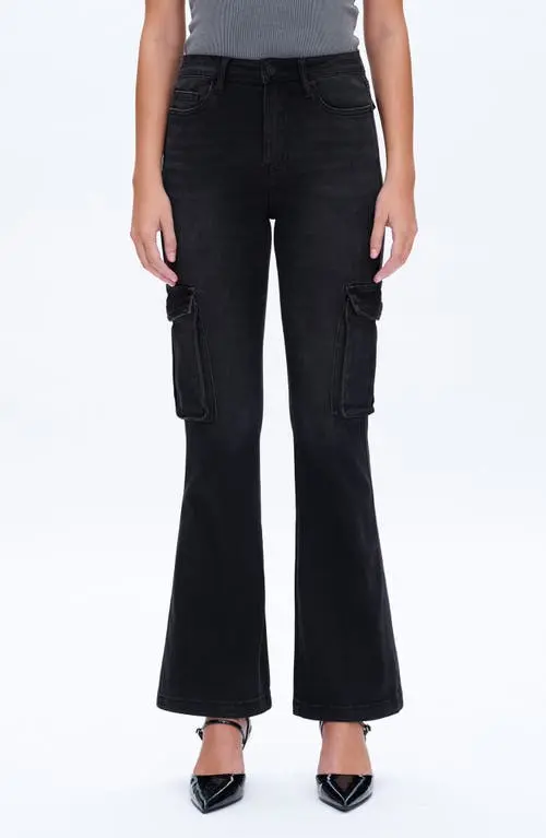 BAYEAS High Waist Flare Cargo Jeans