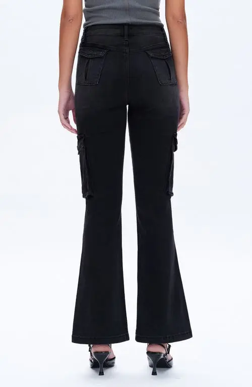 BAYEAS High Waist Flare Cargo Jeans