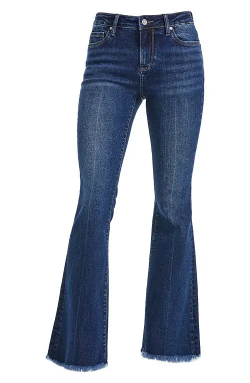 BAYEAS Frayed Mid-rise Flare Jeans